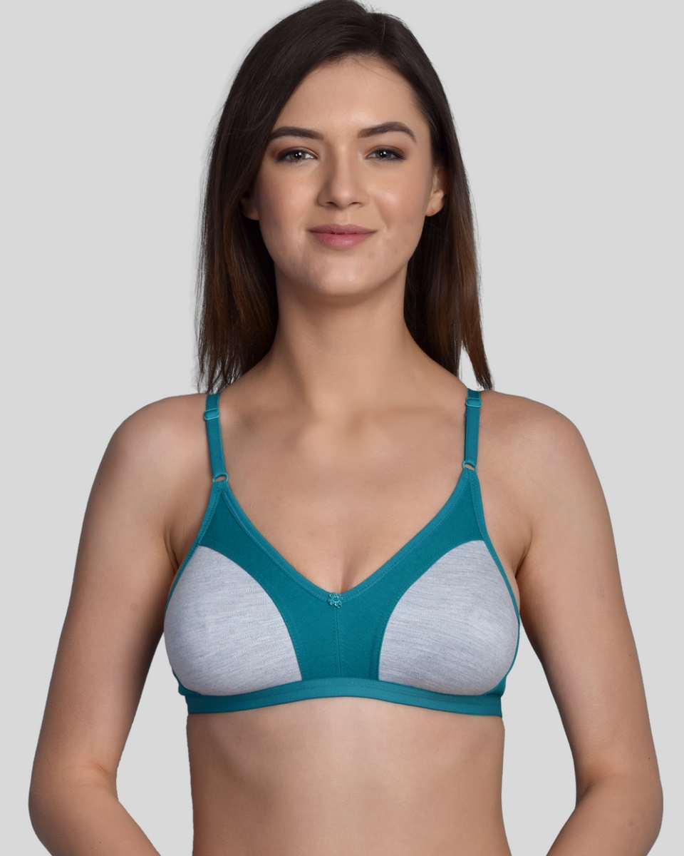Bewild's Special Women's Cotton Non-Padded Non-Wired Colourblock Bra – BEWILD